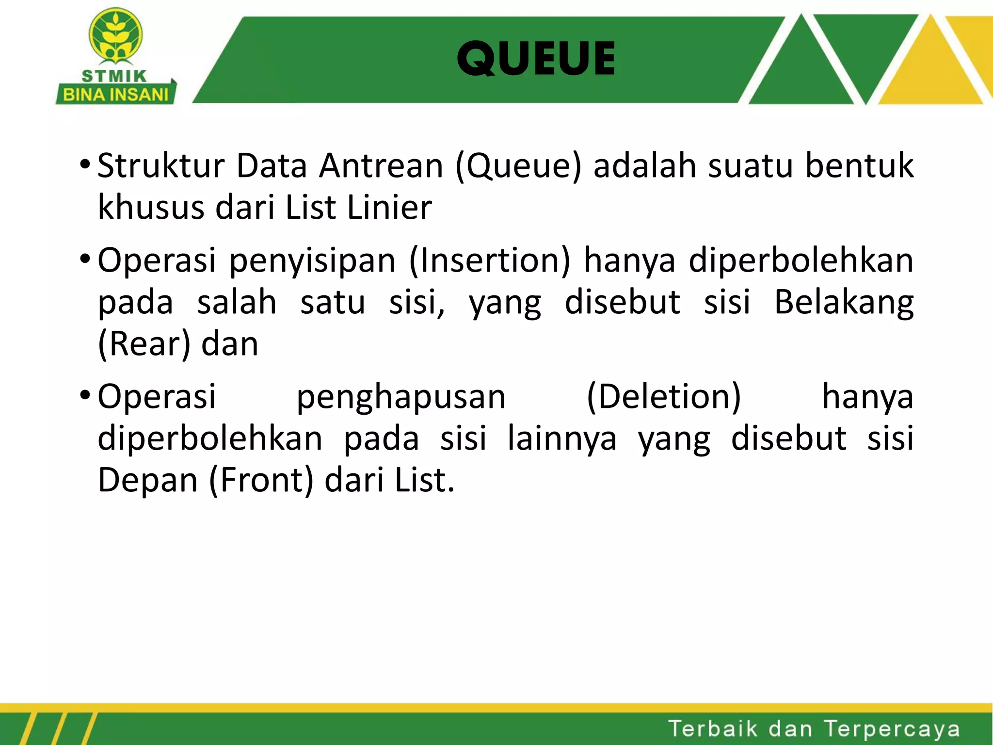 Pertemuan 6 Queuee atau Antrian | PDF