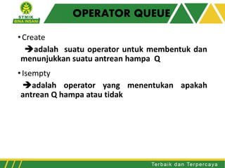 Pertemuan 6 Queuee atau Antrian | PDF