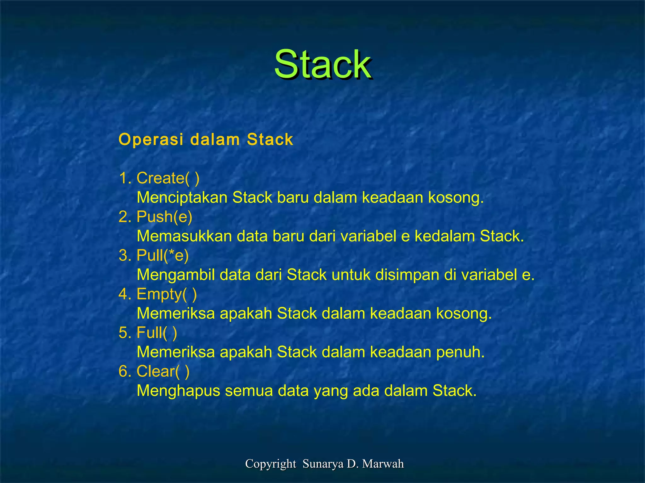 Struktur data 03 (stack) | PPT