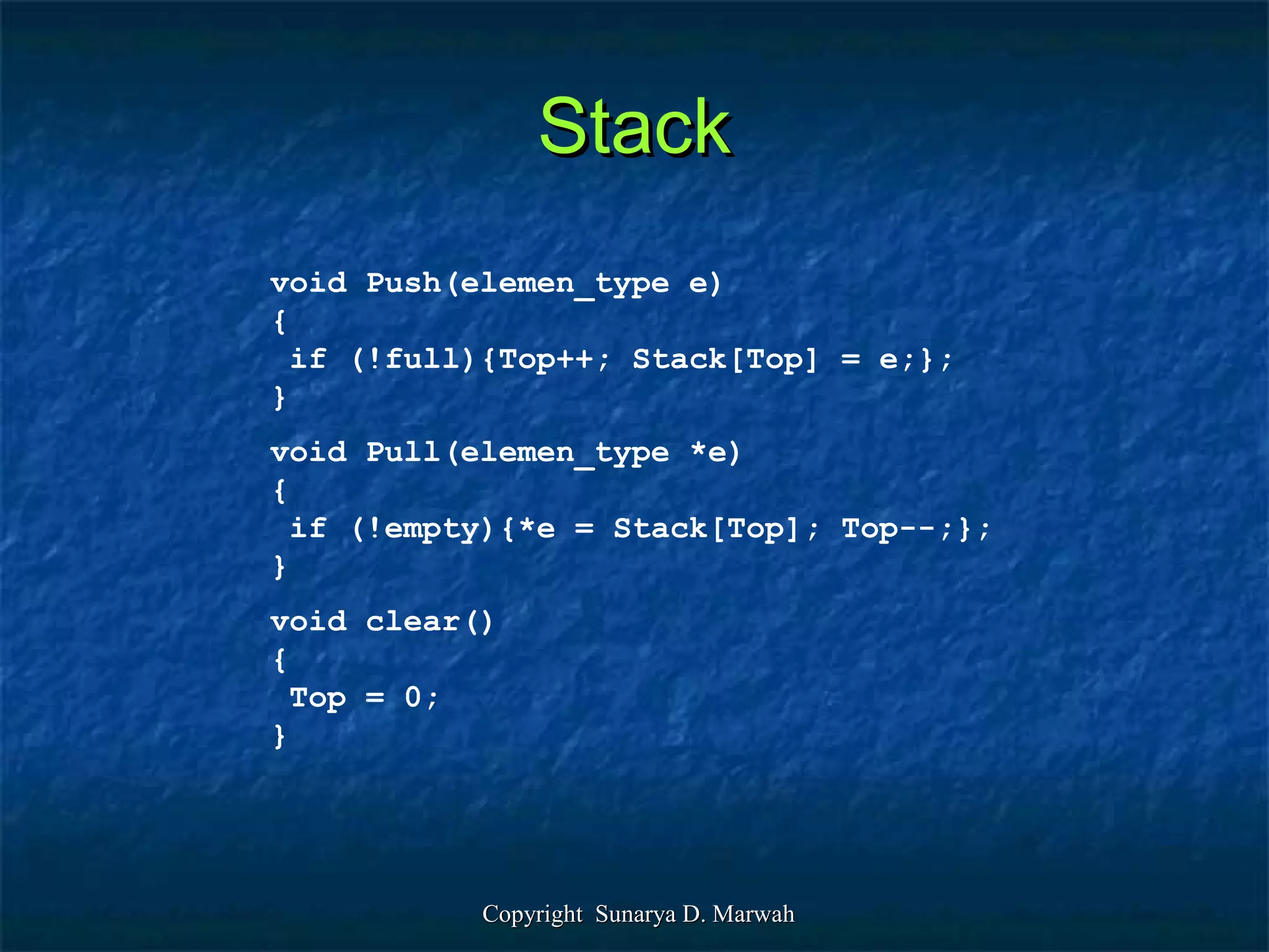 Struktur data 03 (stack) | PPT