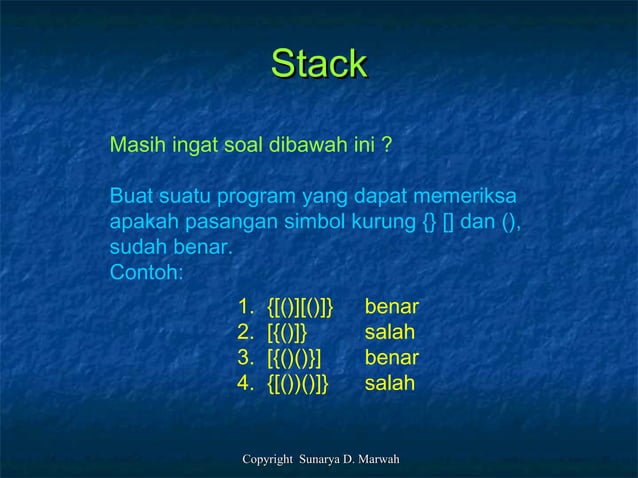 Struktur data 03 (stack) | PPT
