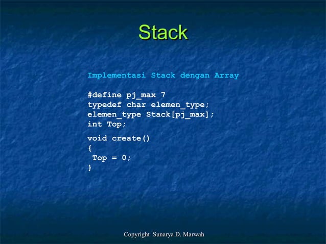Struktur data 03 (stack) | PPT