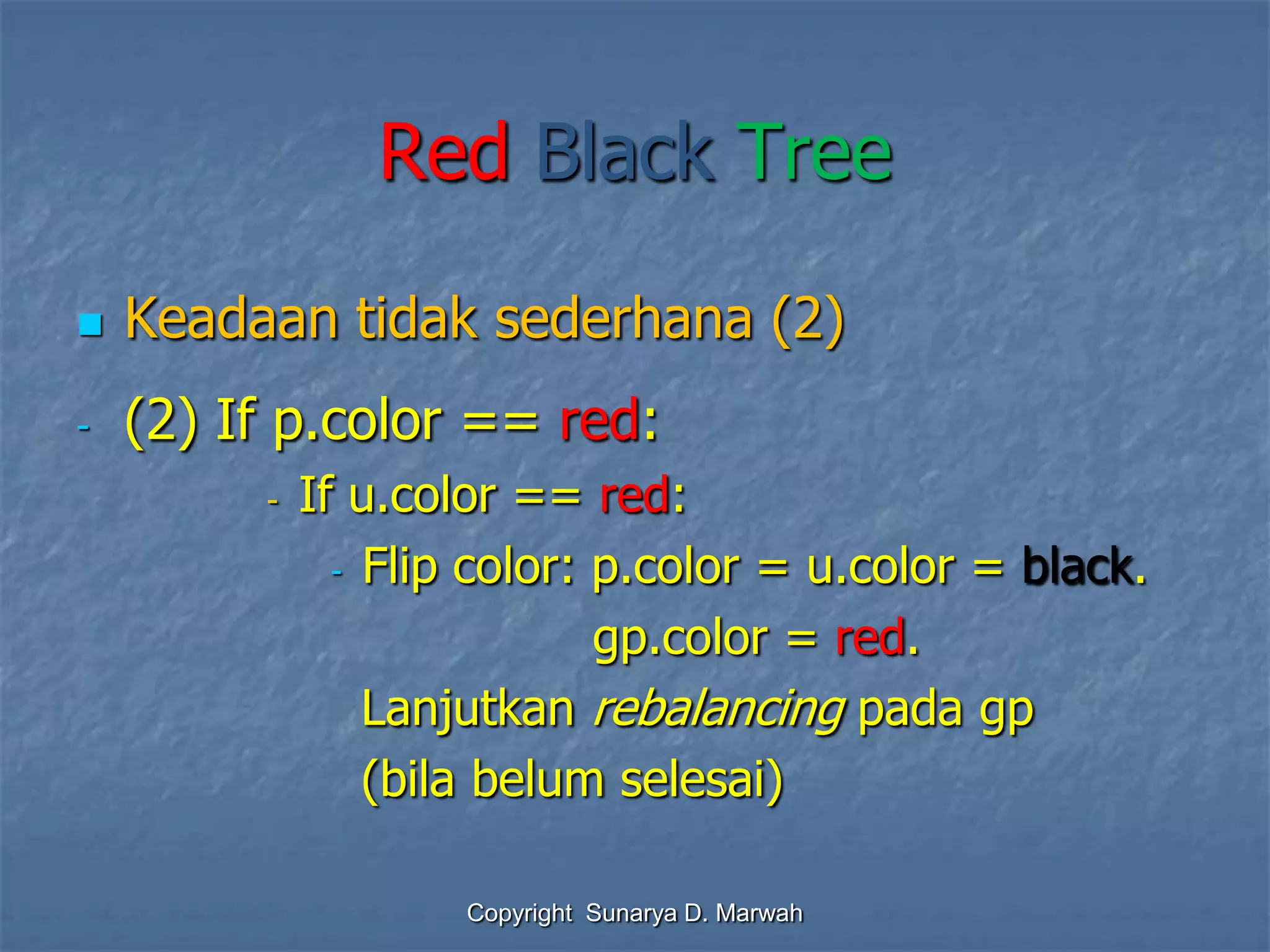 Struktur Data 06 Red Black Tree Ppt Free Download