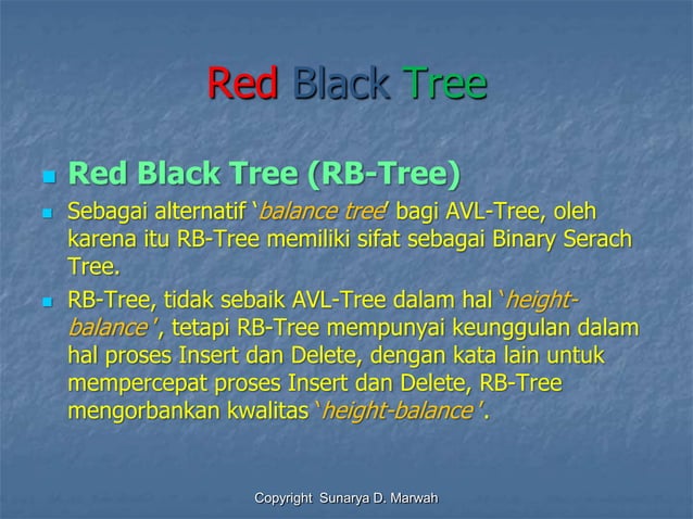Struktur data 06 (red black tree) | PPTX