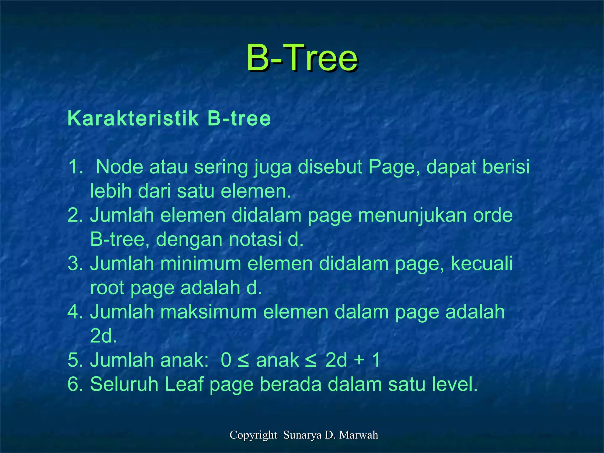 Struktur data 07 (b tree) | PPT