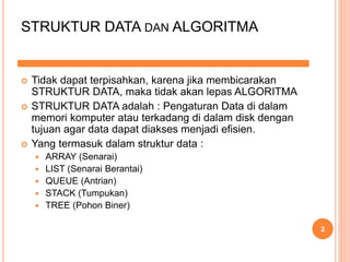 Materi : Struktur Data (1 Pengantar) | PPTX