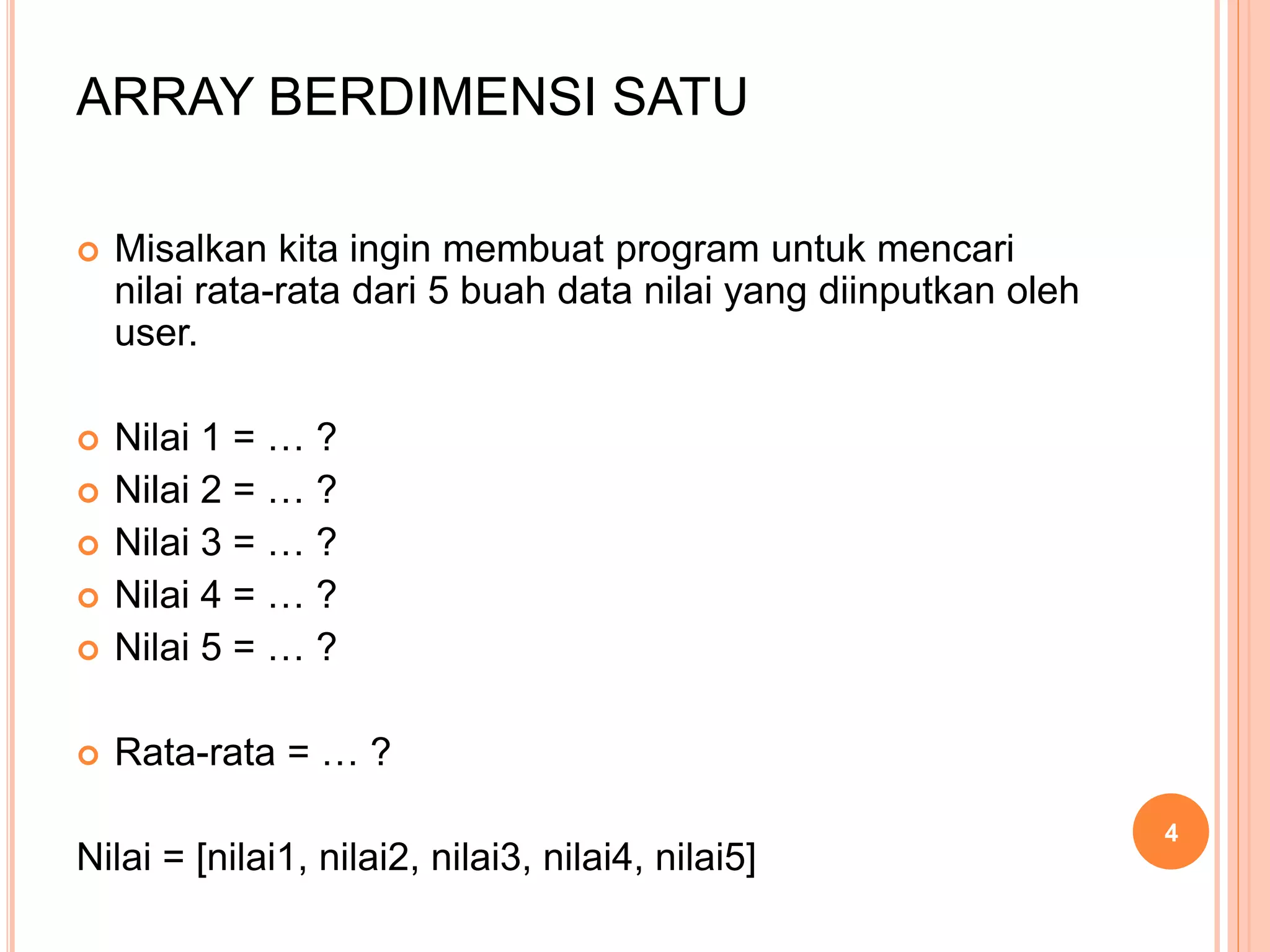 Materi : Struktur Data (2 Array) | PPTX
