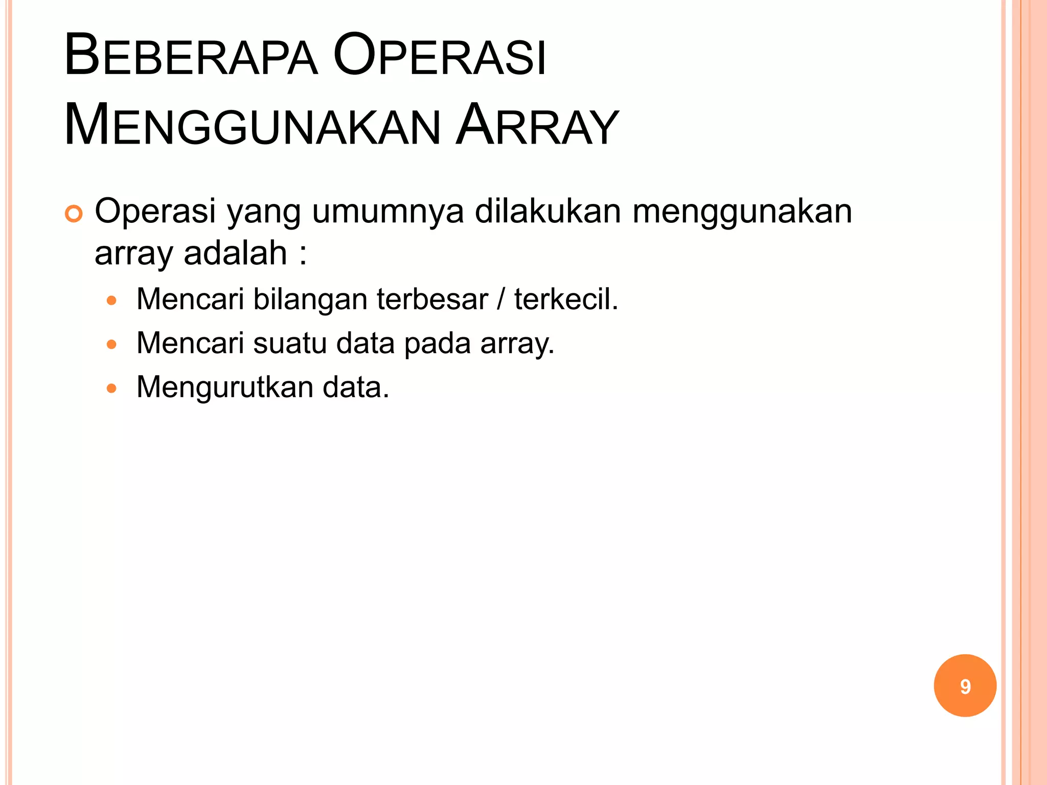 Materi : Struktur Data (2 Array) | PPTX
