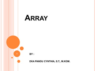 Materi : Struktur Data (2 Array) | PPTX