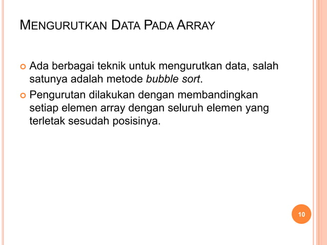 Materi : Struktur Data (2 Array) | PPT