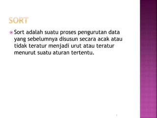 Materi : Struktur Data (3 Sort) | PPTX
