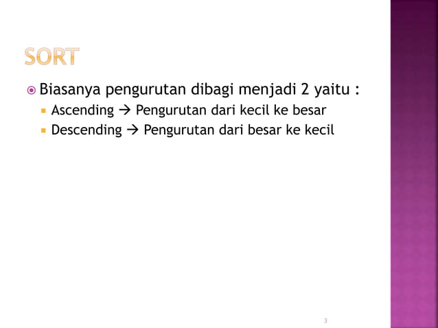 Materi : Struktur Data (3 Sort) | PPTX
