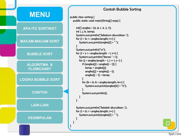 Struktur data (bubble sort) | PPT