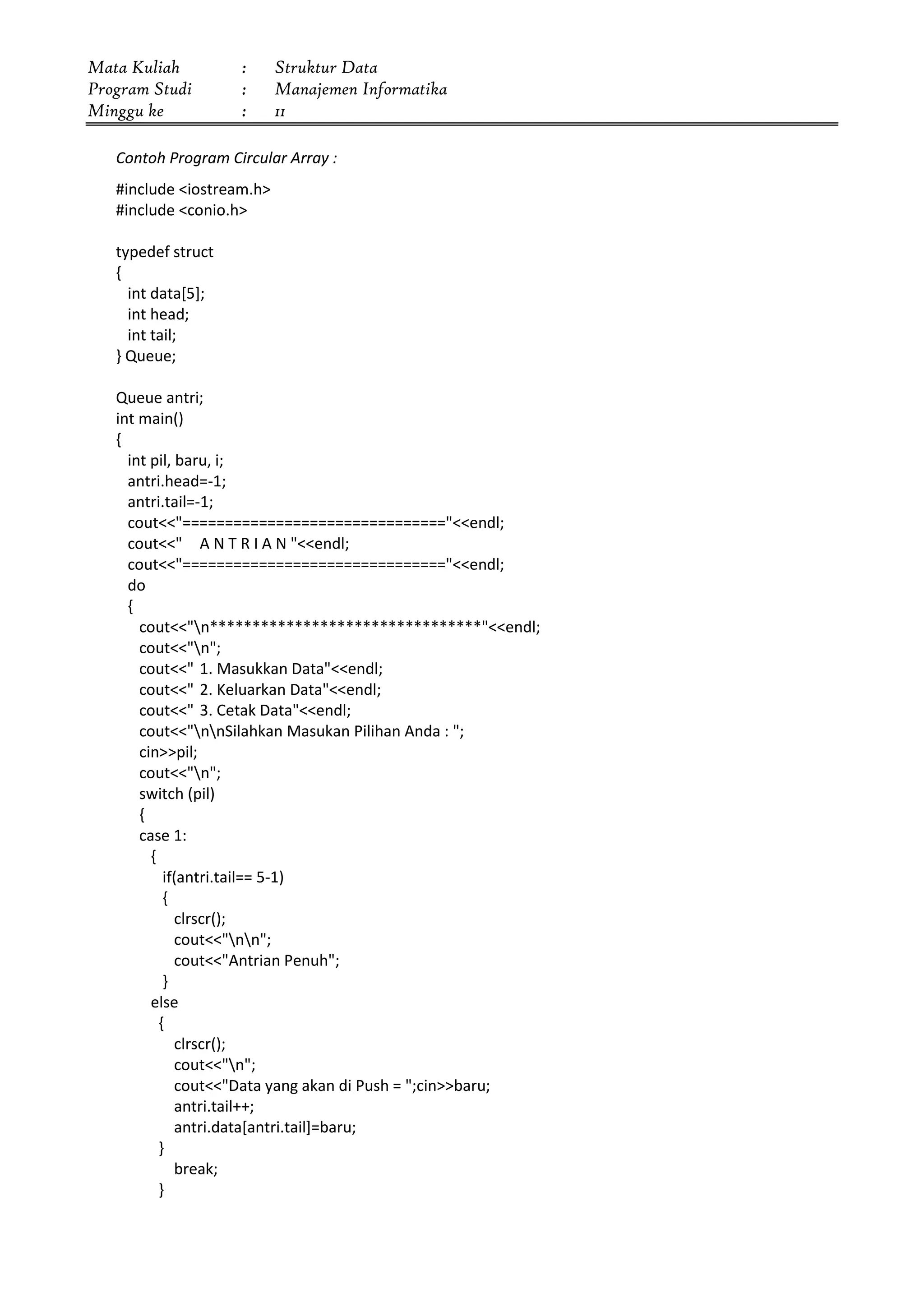 Struktur data pertemuan 11 | PDF