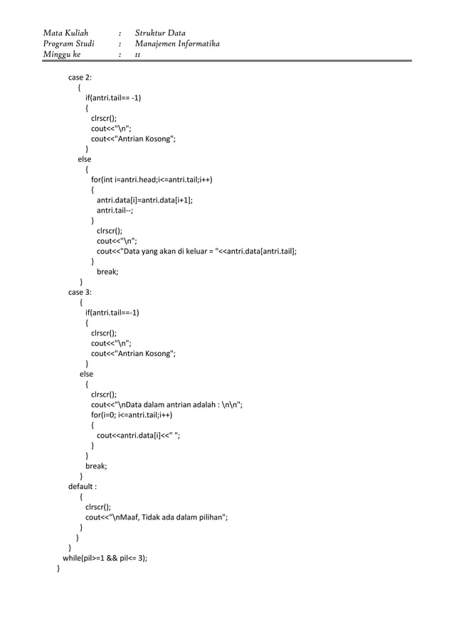 Struktur data pertemuan 11 | PDF