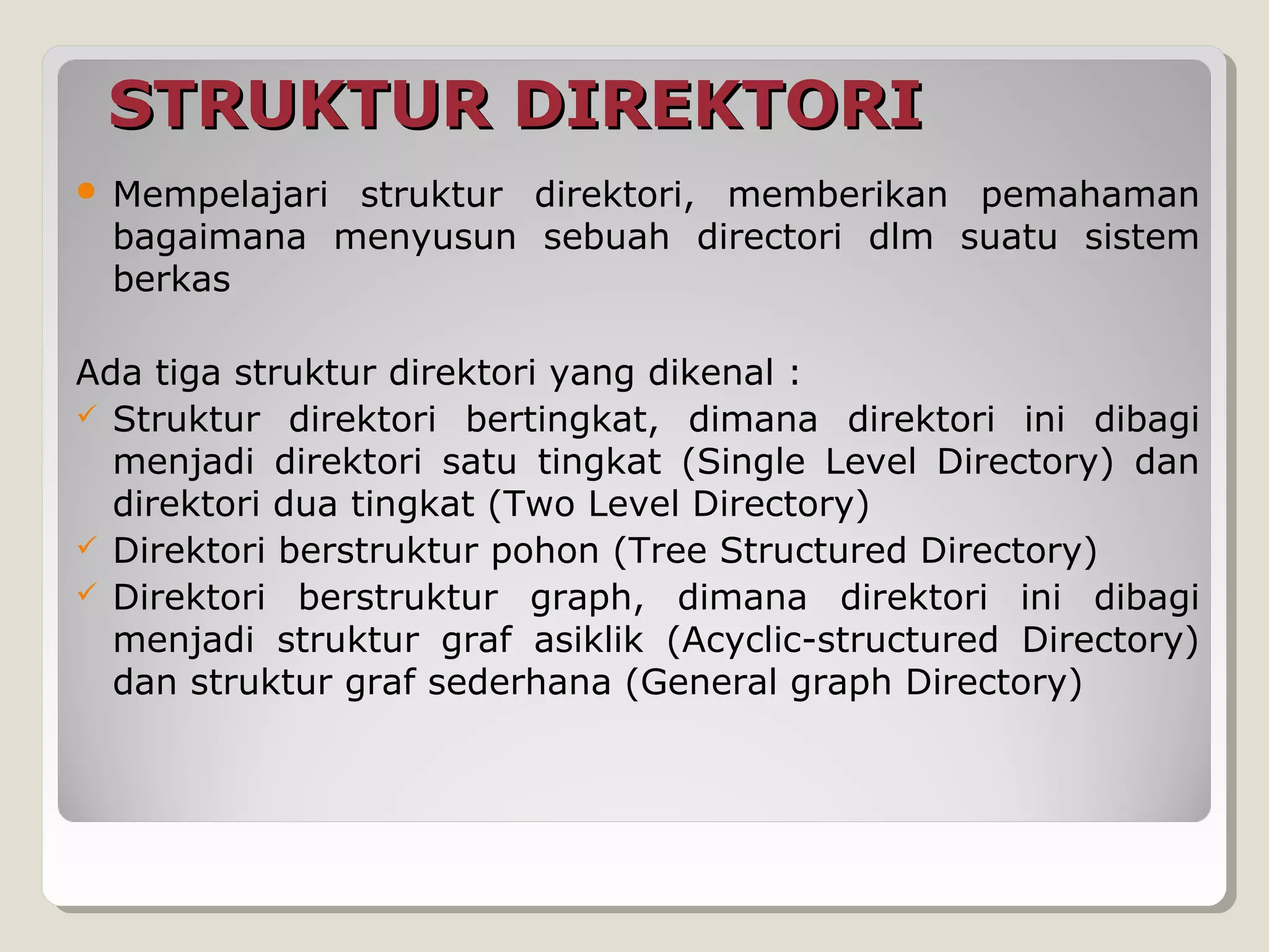 Struktur Direktori Ppt