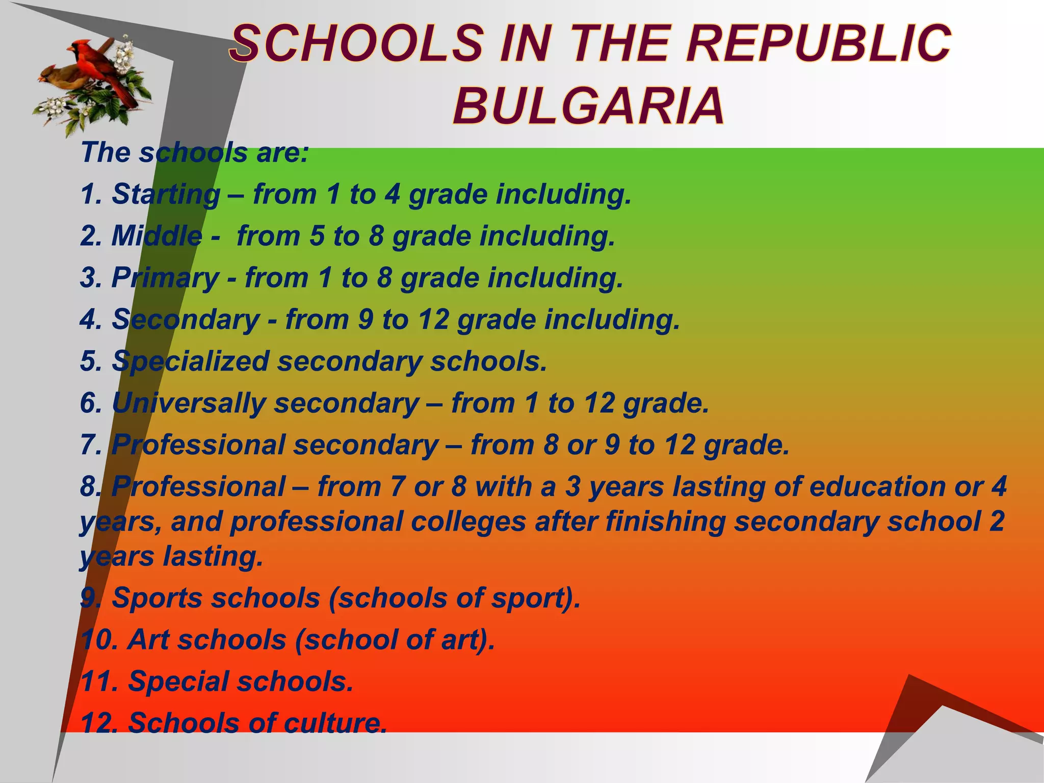 Strukture education in Bulgaria | PPTX