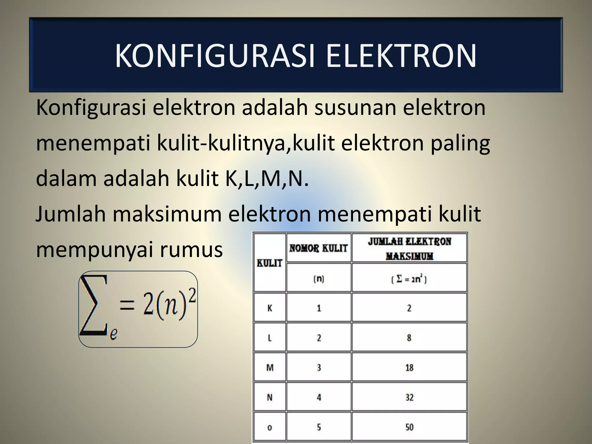 Struktur Elektron Atom Polielektron | PPTX
