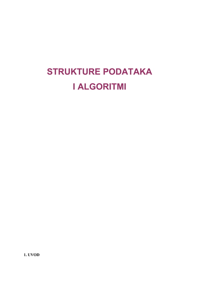 Strukture podataka i algoritmi | DOC