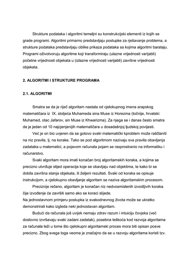 Strukture podataka i algoritmi | DOC