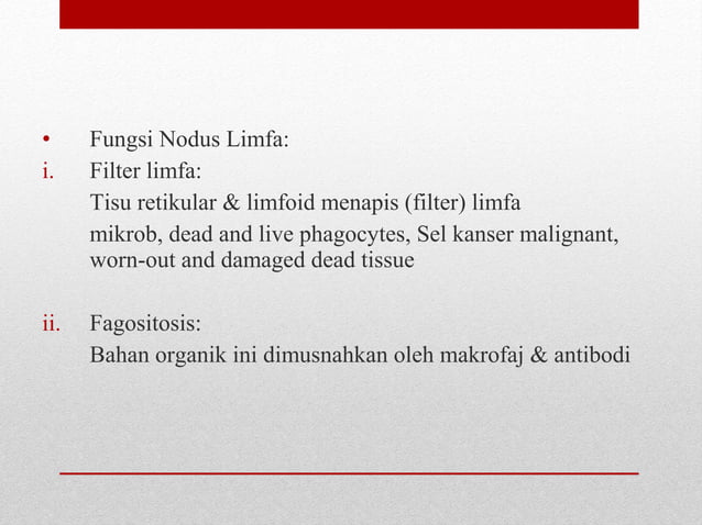 STRUKTUR & FUNGSI - SISTEM LIMFATIKA | PPT