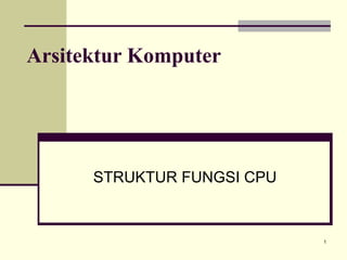 Modul Struktur Fungsi CPU Pada Prodi Ilmu Komputer | PPT