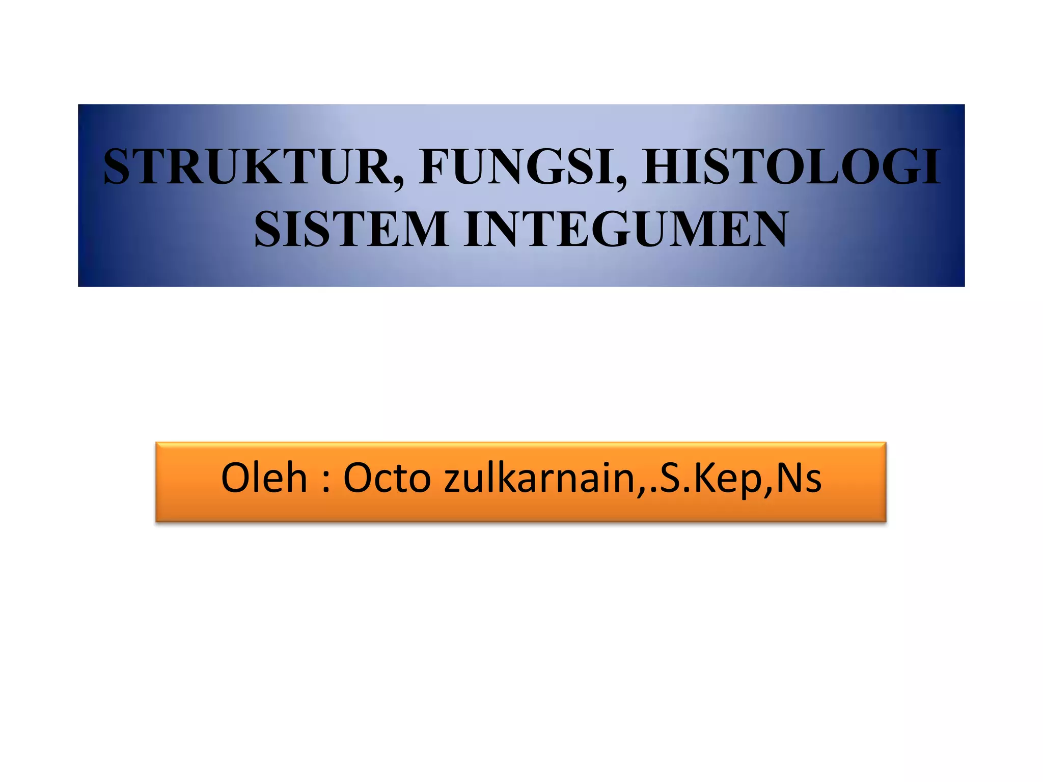 Struktur, fungsi, histologi sistem integumen | PPTX