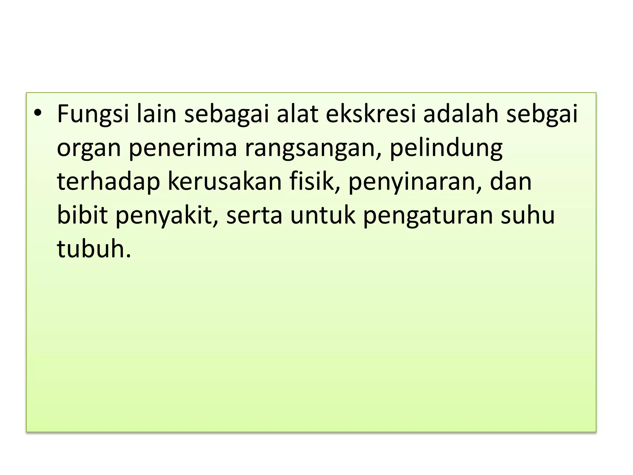 Struktur, fungsi, histologi sistem integumen | PPTX