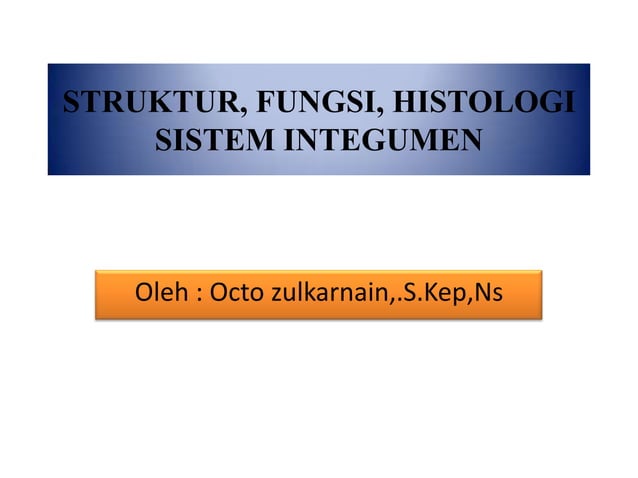 Struktur, fungsi, histologi sistem integumen | PPTX