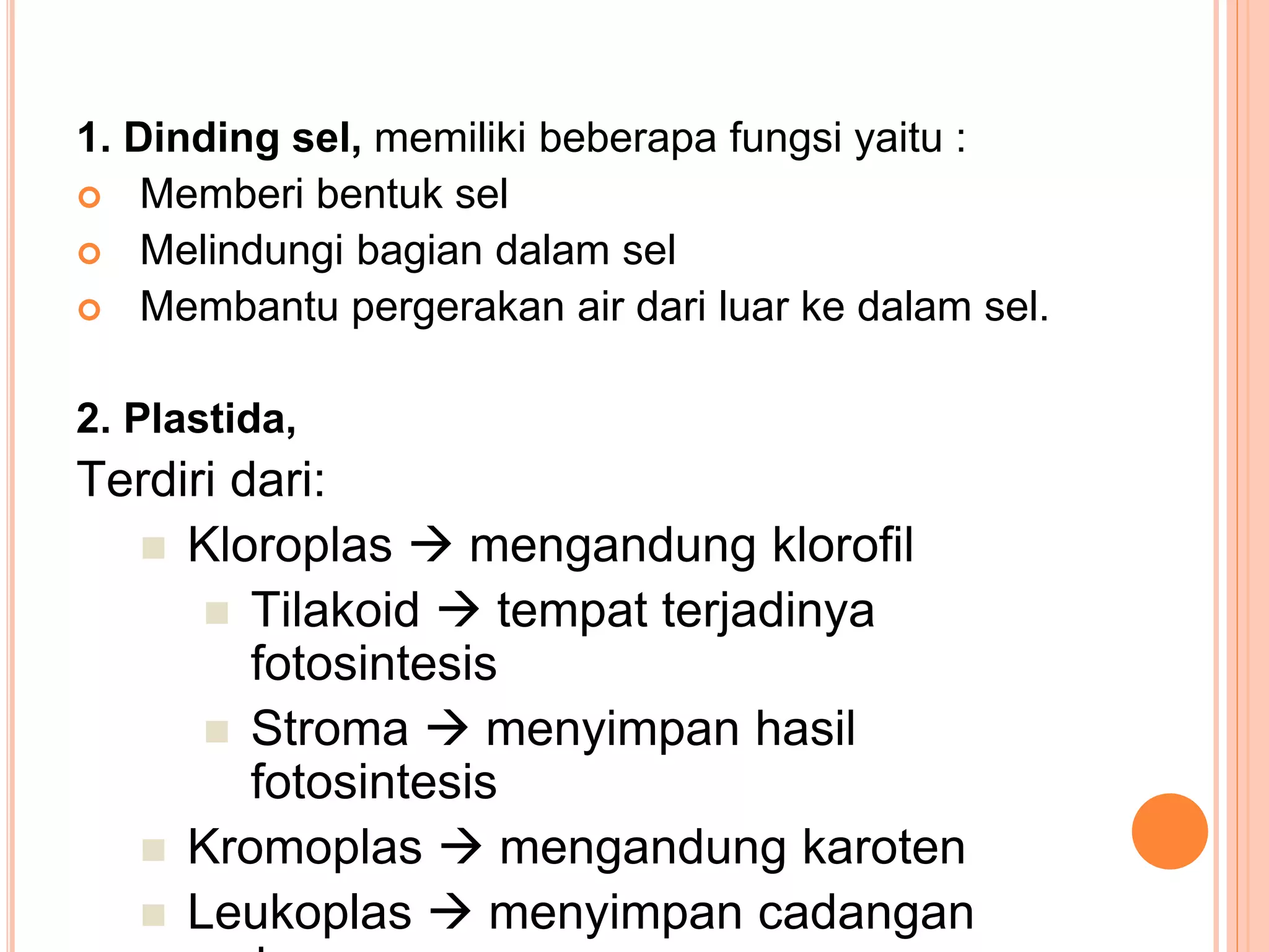 Struktur dan Fungsi organel sel | PPTX