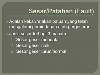 Struktur geologi | PPTX