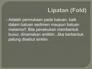 Struktur geologi | PPTX