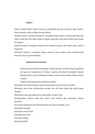 Struktur jaringan gigi | DOCX