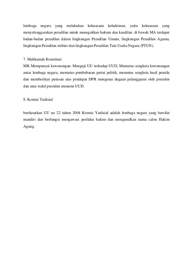 Struktur Kelembagaan Negara Sebelum Dan Sesudah Amandemen
