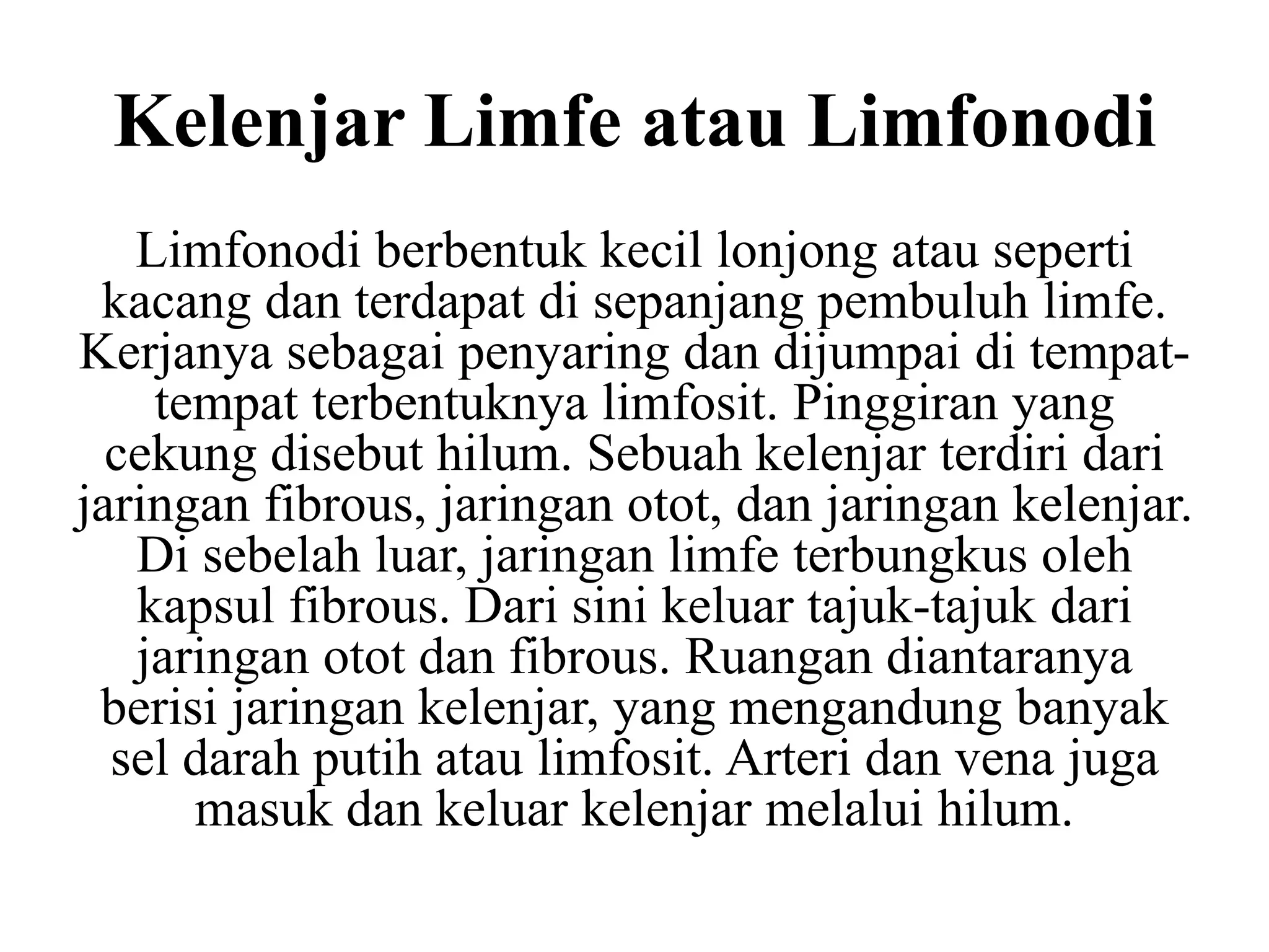 Struktur kelenjar limfe | PPTX