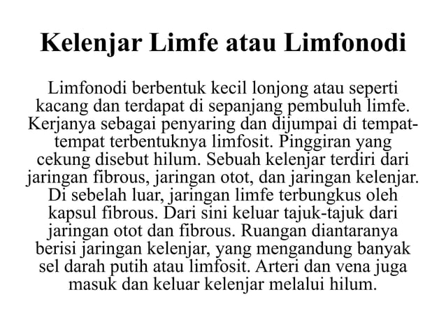 Struktur kelenjar limfe | PPTX