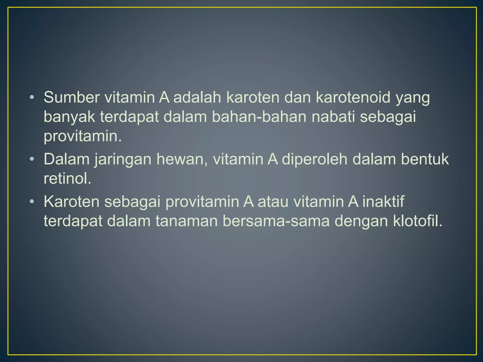 Struktur kimia vitamin a | PPTX