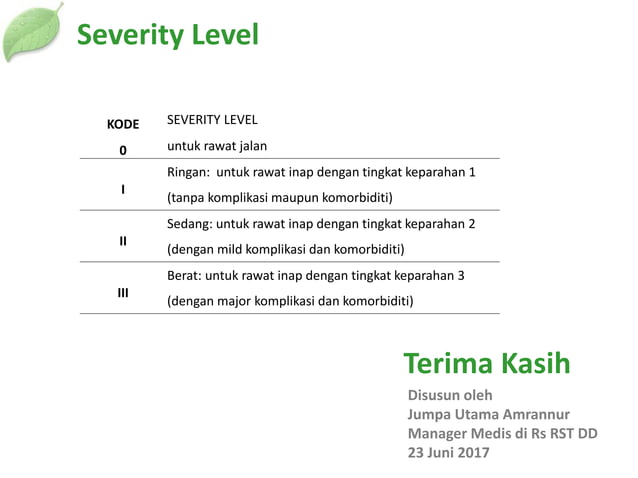 Struktur kode ina cbgs | PPTX