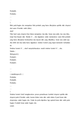 Struktur kontrol dalam php | PDF