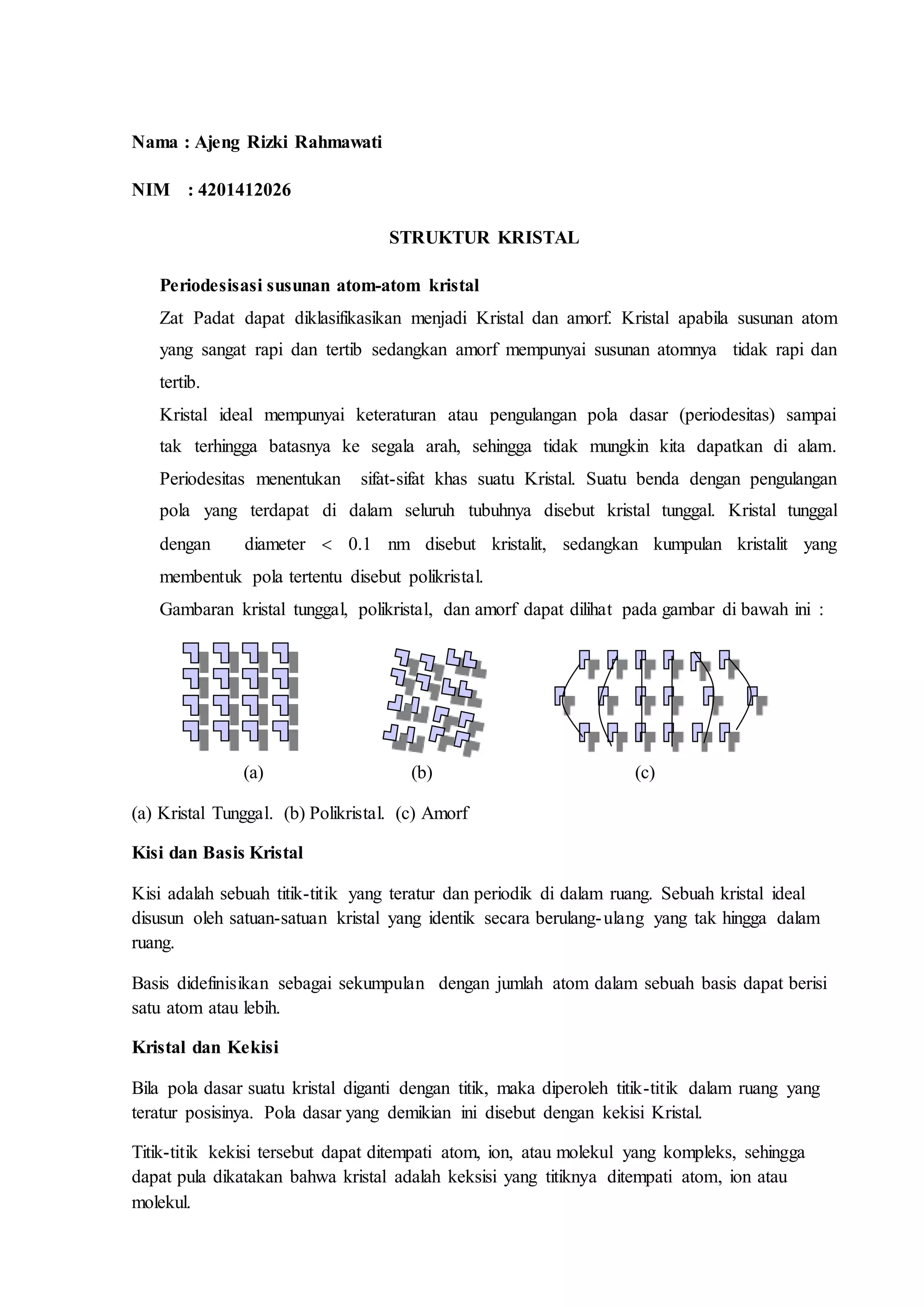 Struktur kristal | DOCX