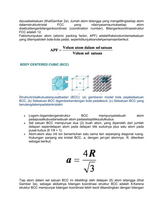 Struktur Kristal Logam | DOCX