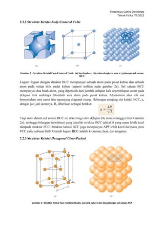 Struktur kristal zat padat | PDF