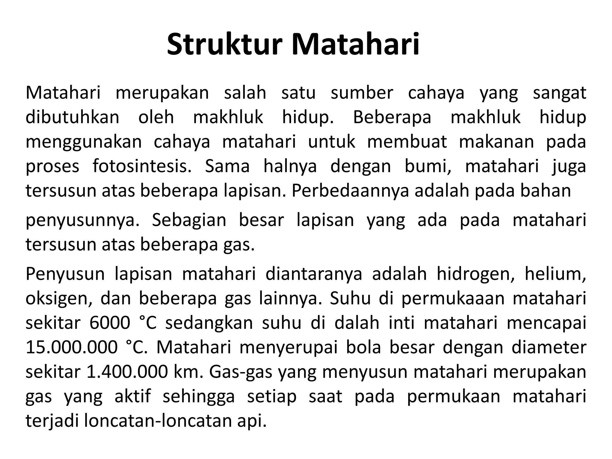 Struktur matahari | PPTX
