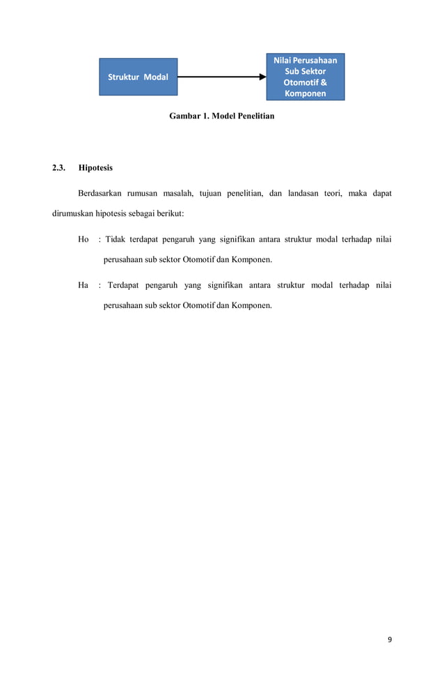 Pengaruh Struktur Modal terhadap Nilai Perusahaan | PDF