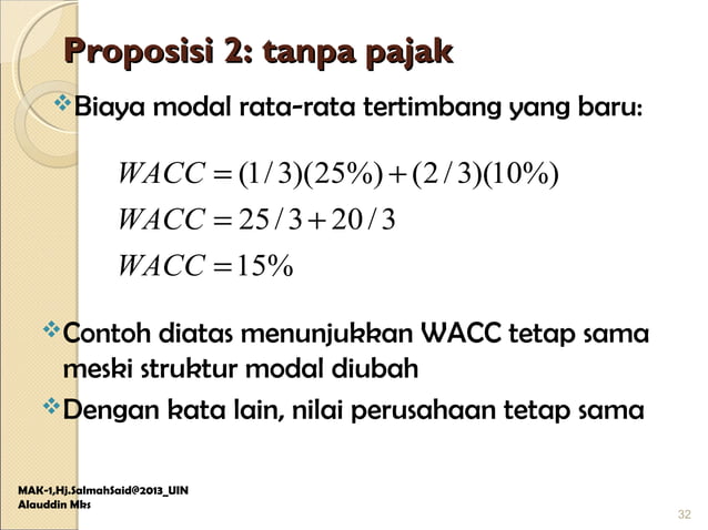 Struktur modal | PPT