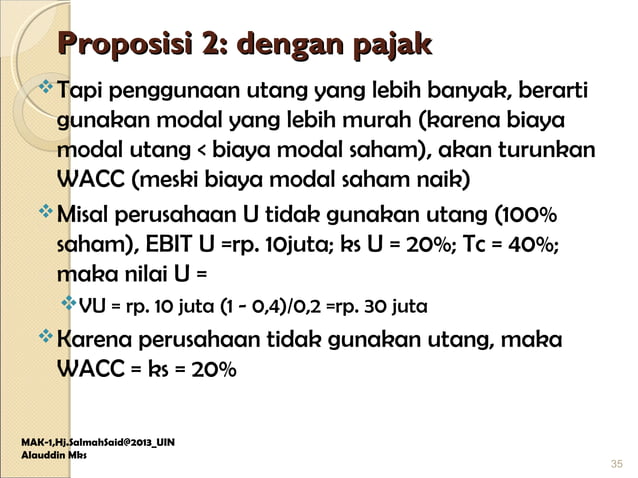 Struktur modal | PPT