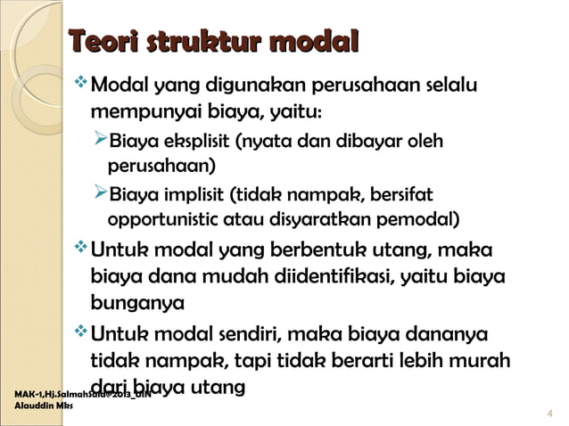 Struktur modal | PPT