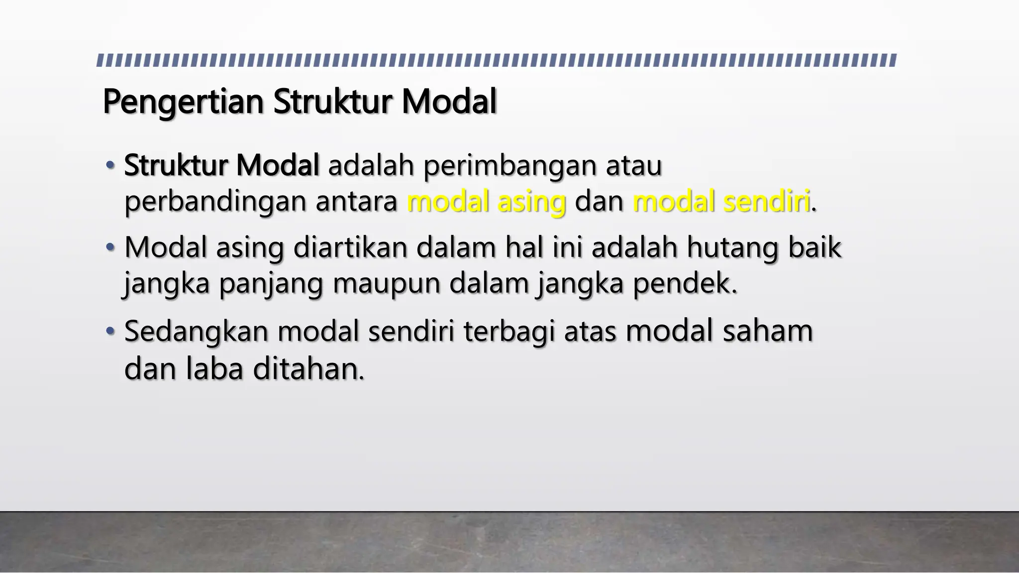 STRUKTUR MODAL perusahaan di Indonesia.ppt