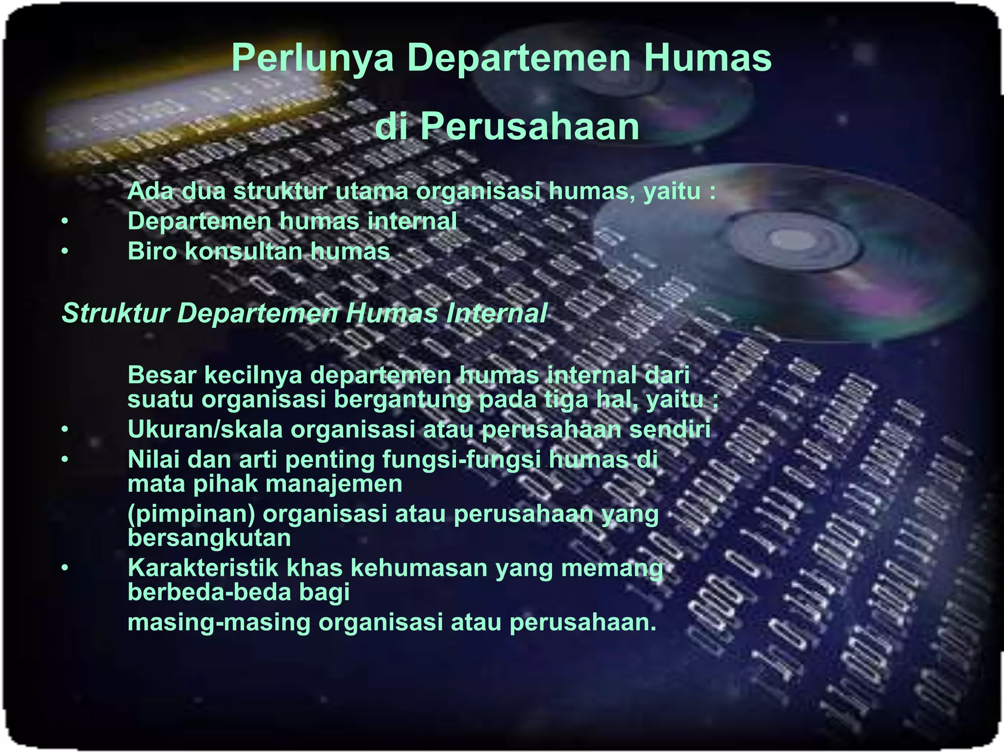 STRUKTUR ORGANISASI HUMAS | PPT