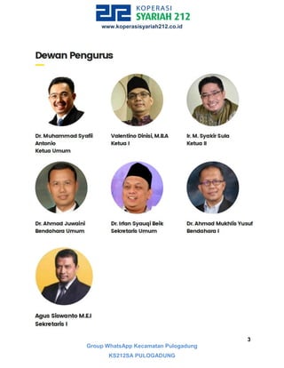 Struktur Organisasi Koperasi 212 - 2017 | PDF